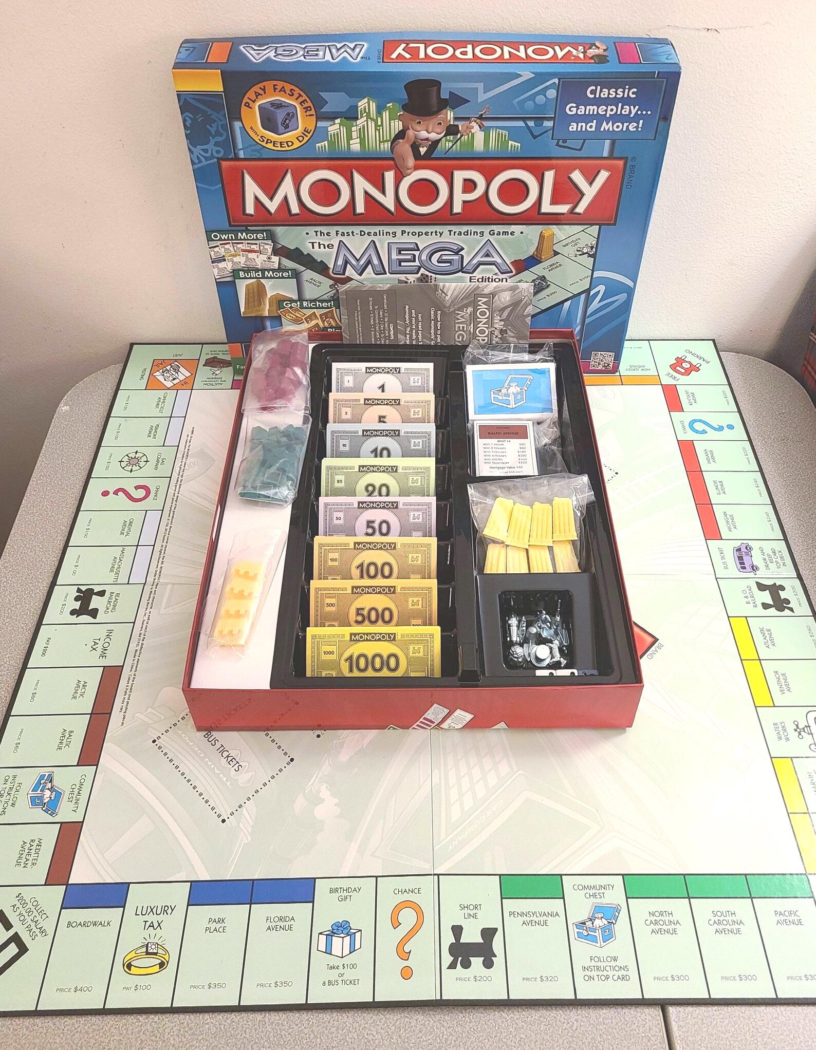 Monopoly MEGA Edition With Speed Die, Own More, Build More, Get Richer ...