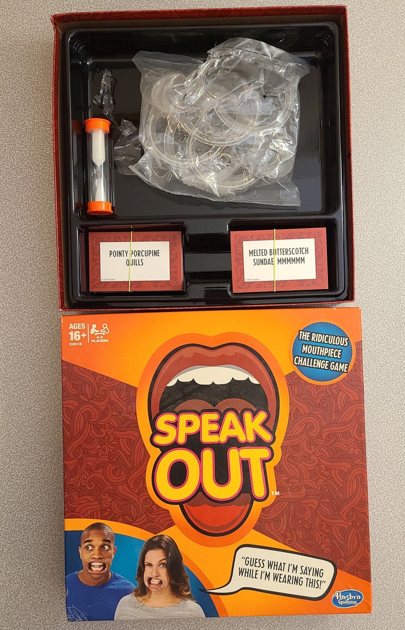 Hasbro Speak Out Board Game Ages 16+ / 4-5 Players Game Night - Etsy