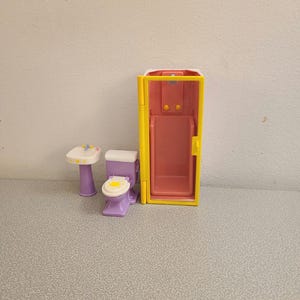 Dora the Explorer 3 Piece Deluxe Bathroom Set, Dollhouse Furniture ...