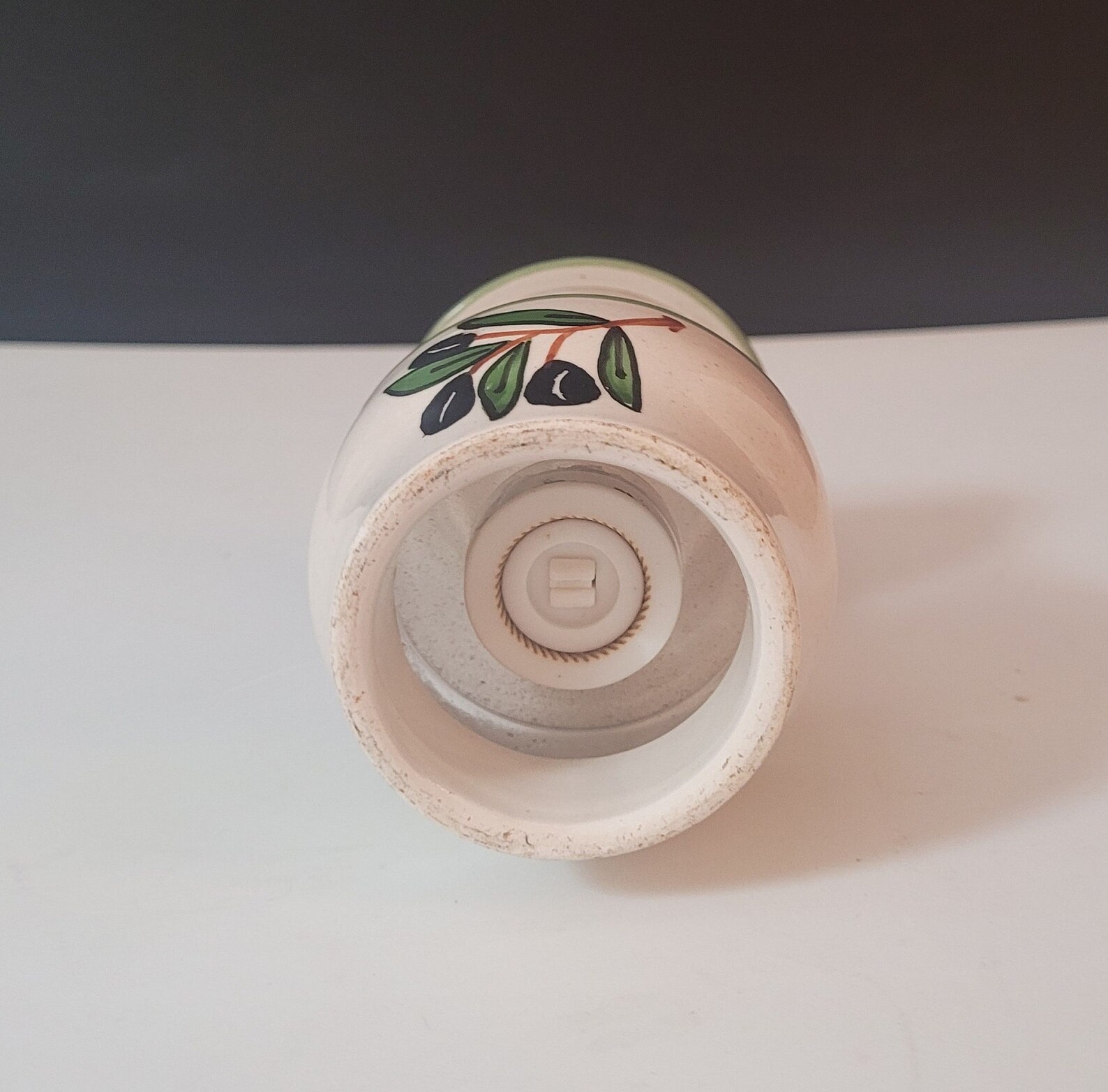 Vintage French Spice Mill/ Ceramic and Wood Mull for Herbs - Not Pepper ...