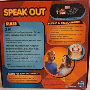Hasbro Speak Out Board Game Ages 16+ / 4-5 Players Game Night - Etsy