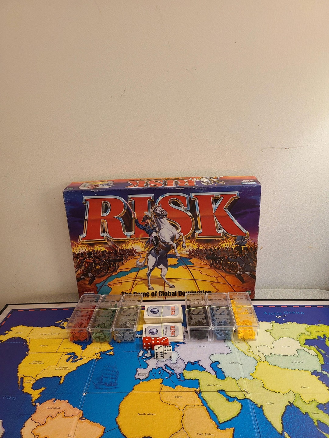 Vintage/ 1999/ RISK/ Global Domination/ Board Game/ Hasbro/ Complete ...
