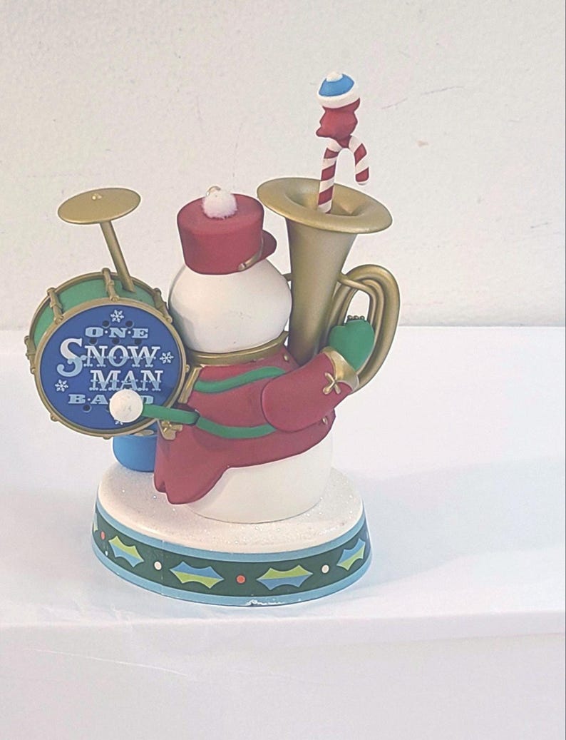 One Snowman Band (snowman) Hallmark Keepsake Christmas Tree Ornament - Etsy