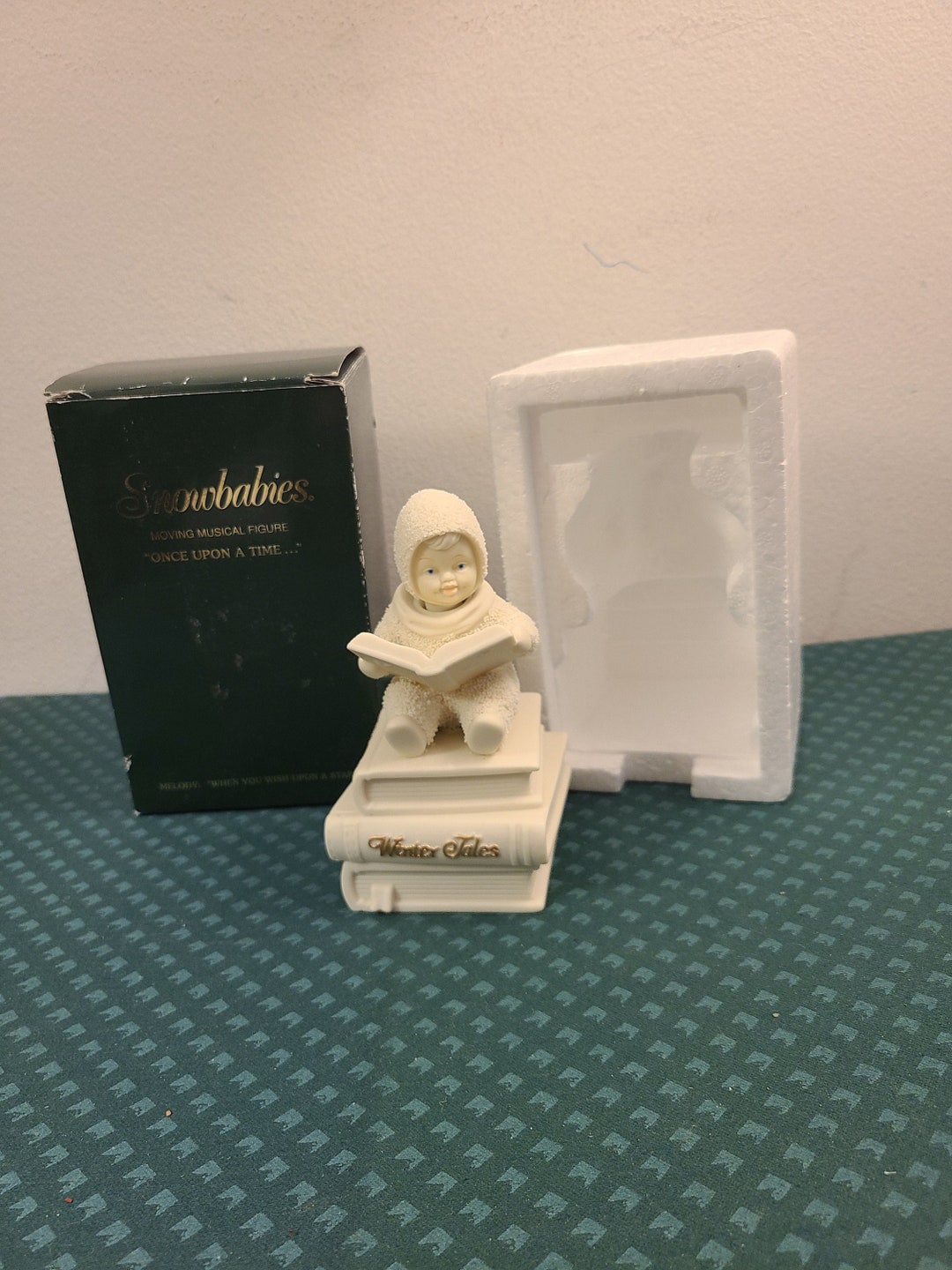 Vintage Snowbabies Figurine Music Box “star Legends “ Plays Once Upon a ...