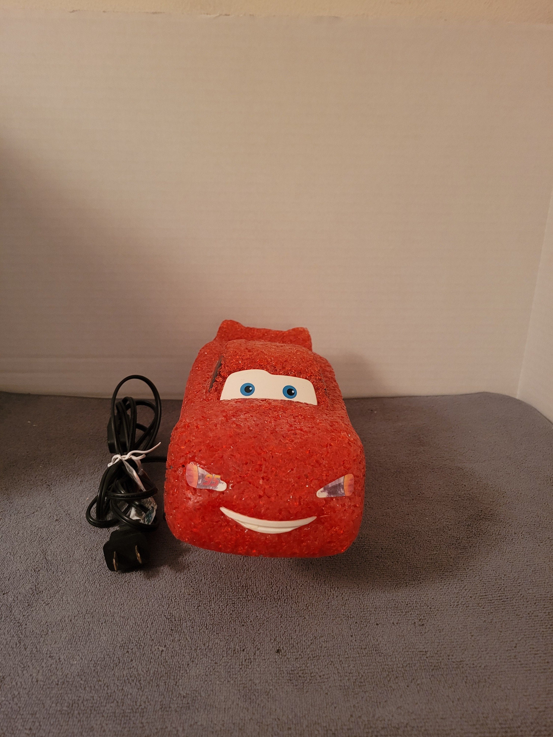 Disney Pixar Cars Lightning Mcqueen Nightlight Lamp Red Table - Etsy