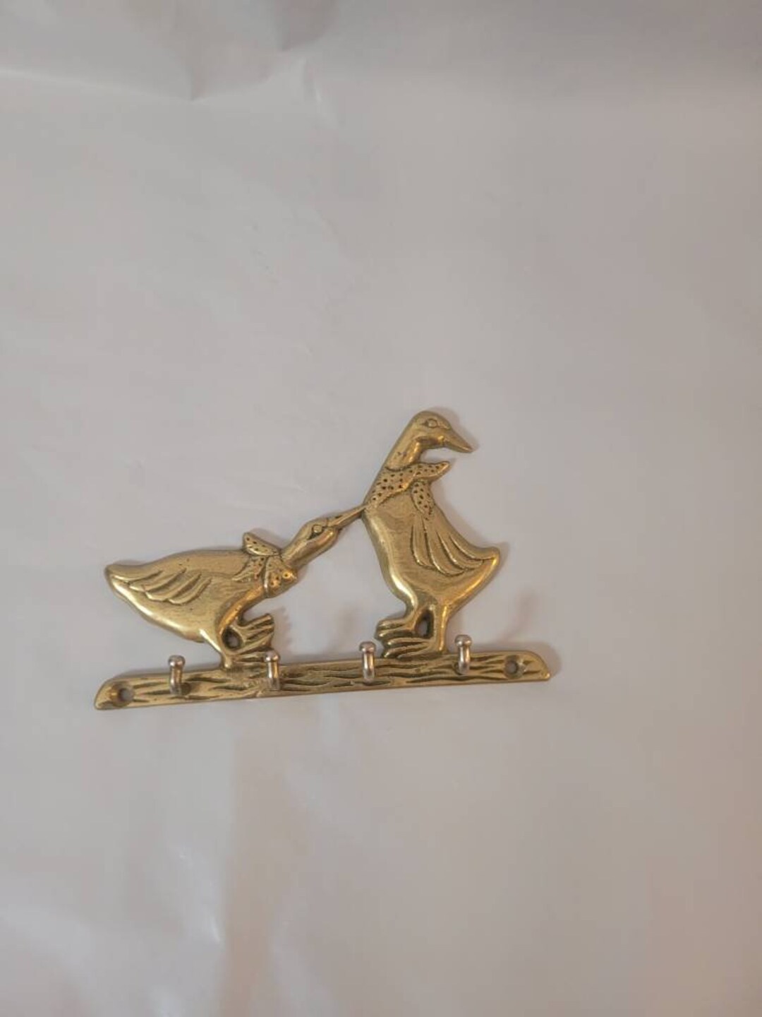 Vintage Wall Mount Duck Key Holder Brass Bird Key Rack - Etsy