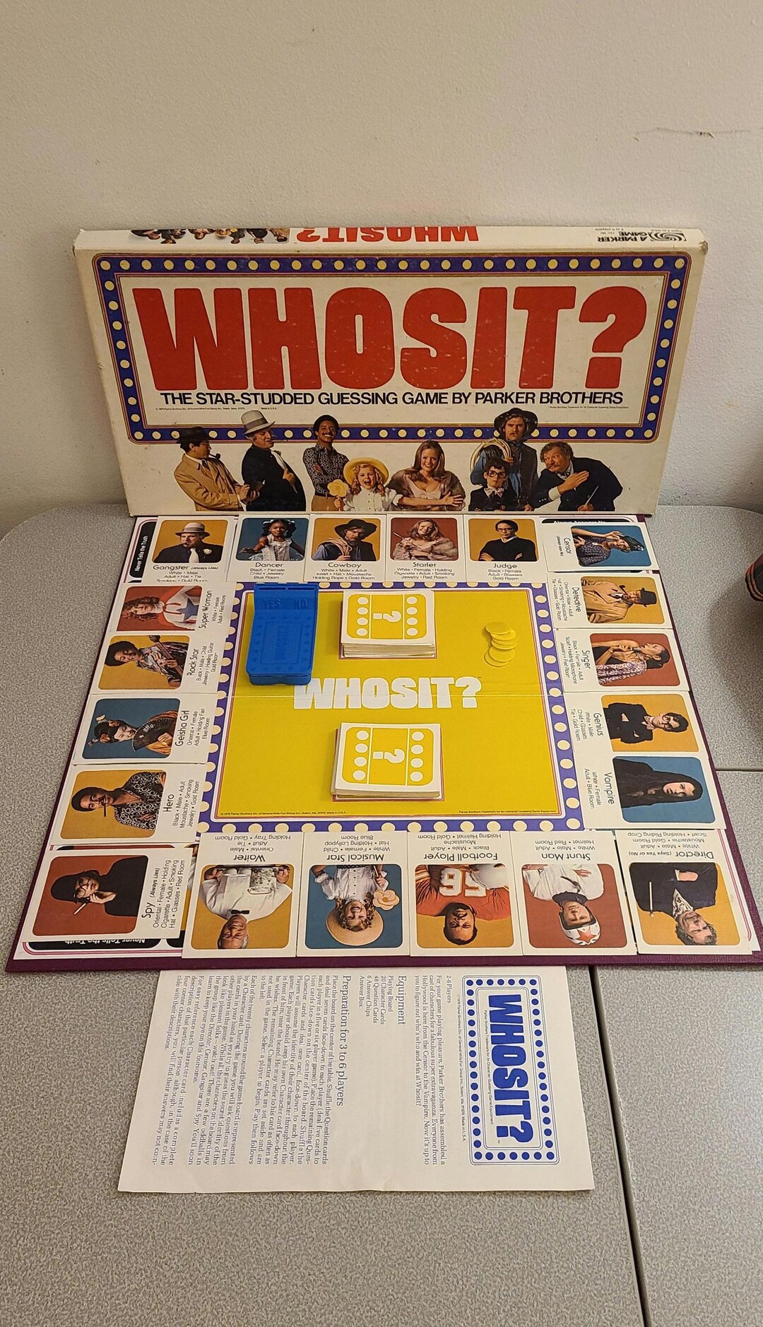1976 Whosit Board Game by Parker Brothers Complete Very Good Condition ...