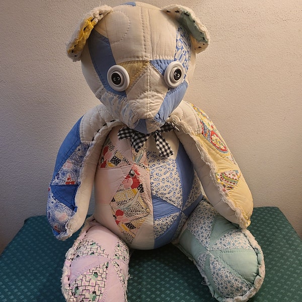 Patchwork Bear - Etsy