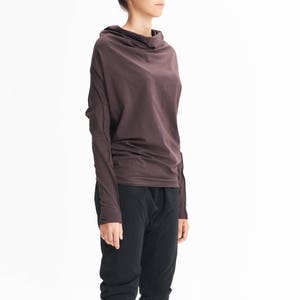 Muted Bordo Top / Loose Top / Oversized Long Sleeved Blouse / Gift for ...
