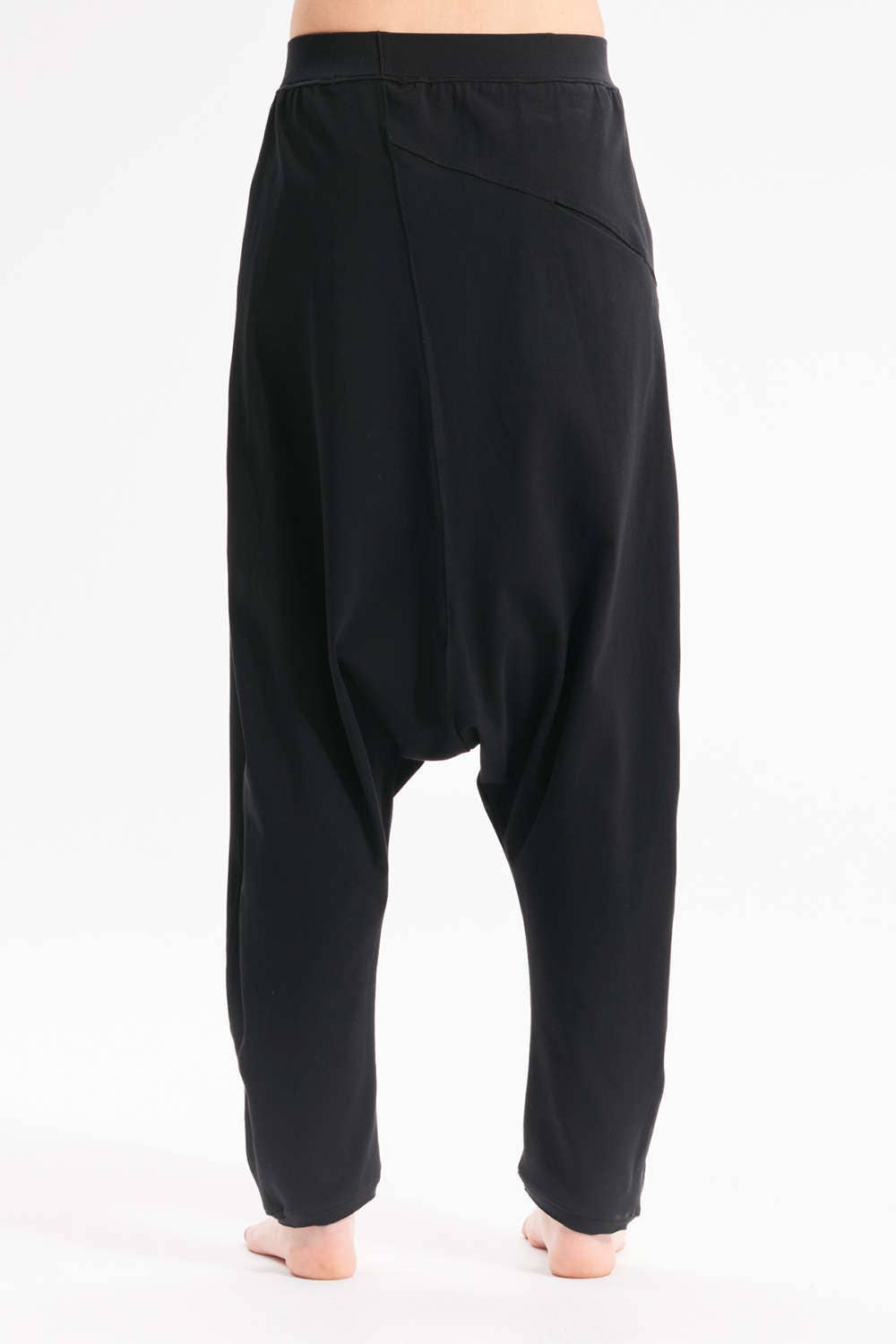 Drop Crotch Black Pants / Casual Pants / Women Clothing / | Etsy