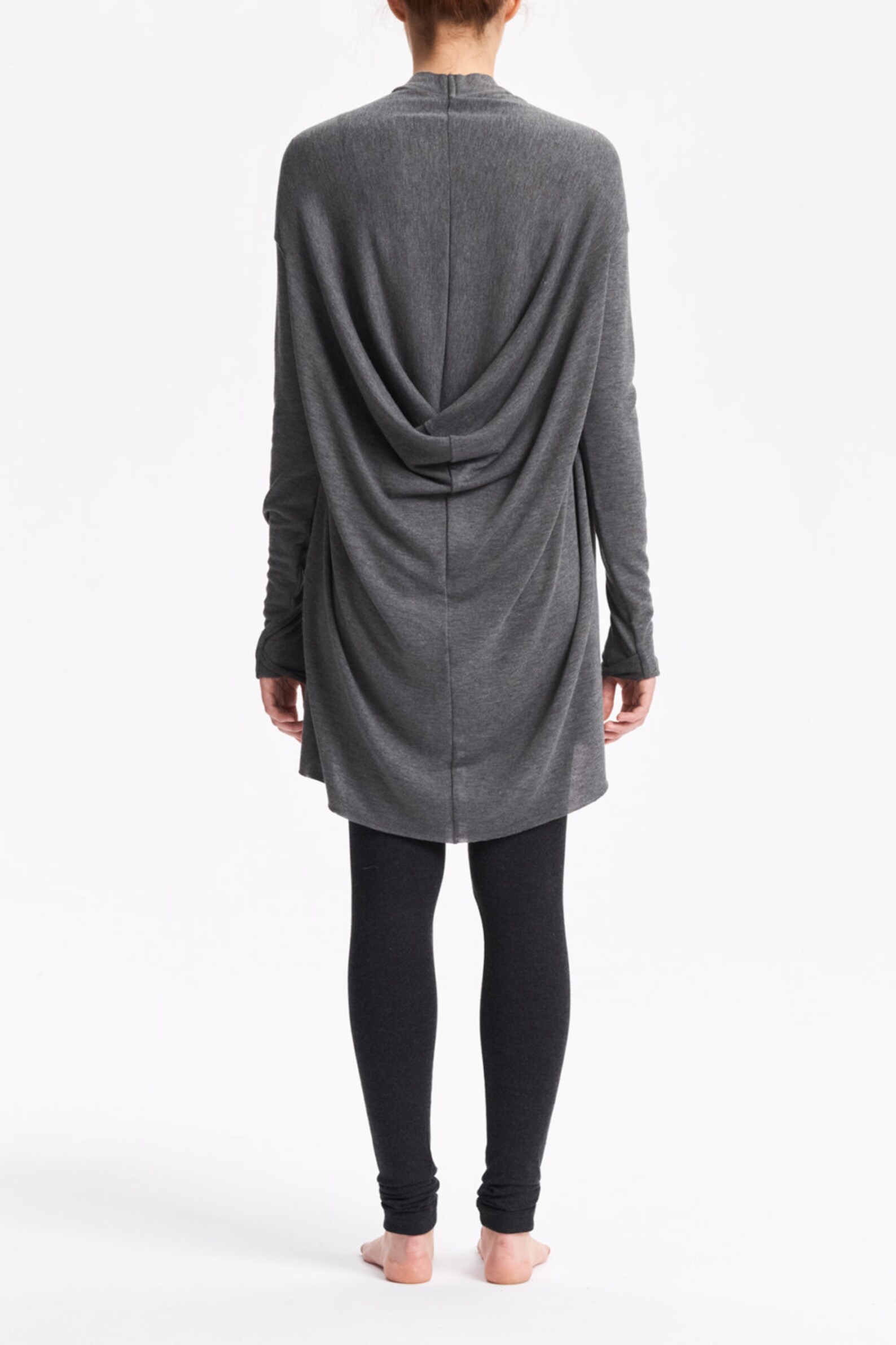 Dark Grey Long Sleeved Tunic Top /tunic Top/ Asymmetrical - Etsy UK