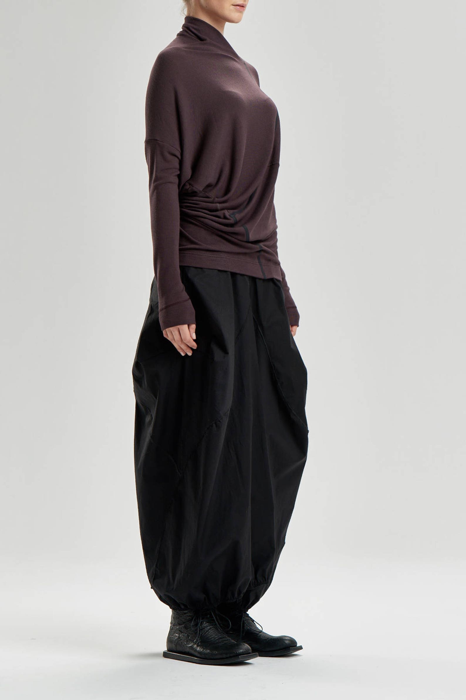 Reversible Muted Bordo Blouse / Knitted Handmade Top / Soft - Etsy