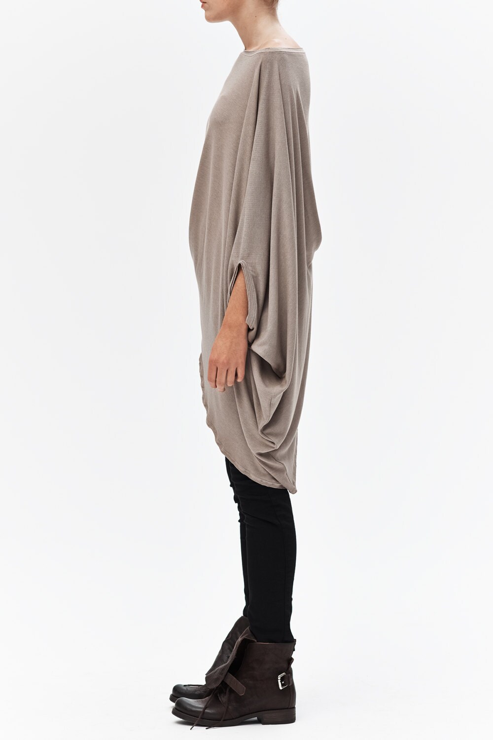 Twisted Beige Top / Oversized Asymmetrical Top/ Loose - Etsy