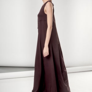 Muted Bordo Cotton Dress / Loose Dress / Minimalist Dress / Summer ...