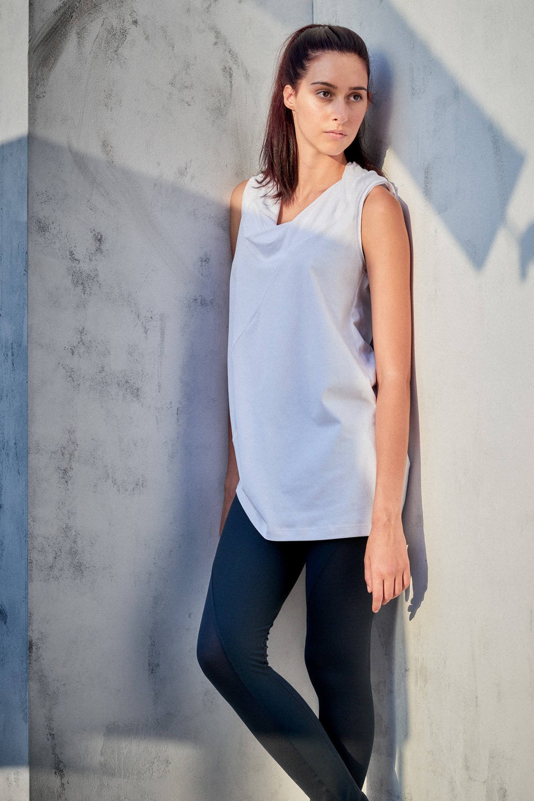Arya White Yoga Top / Minimalist Loose Tank / White Top / Casual Top ...
