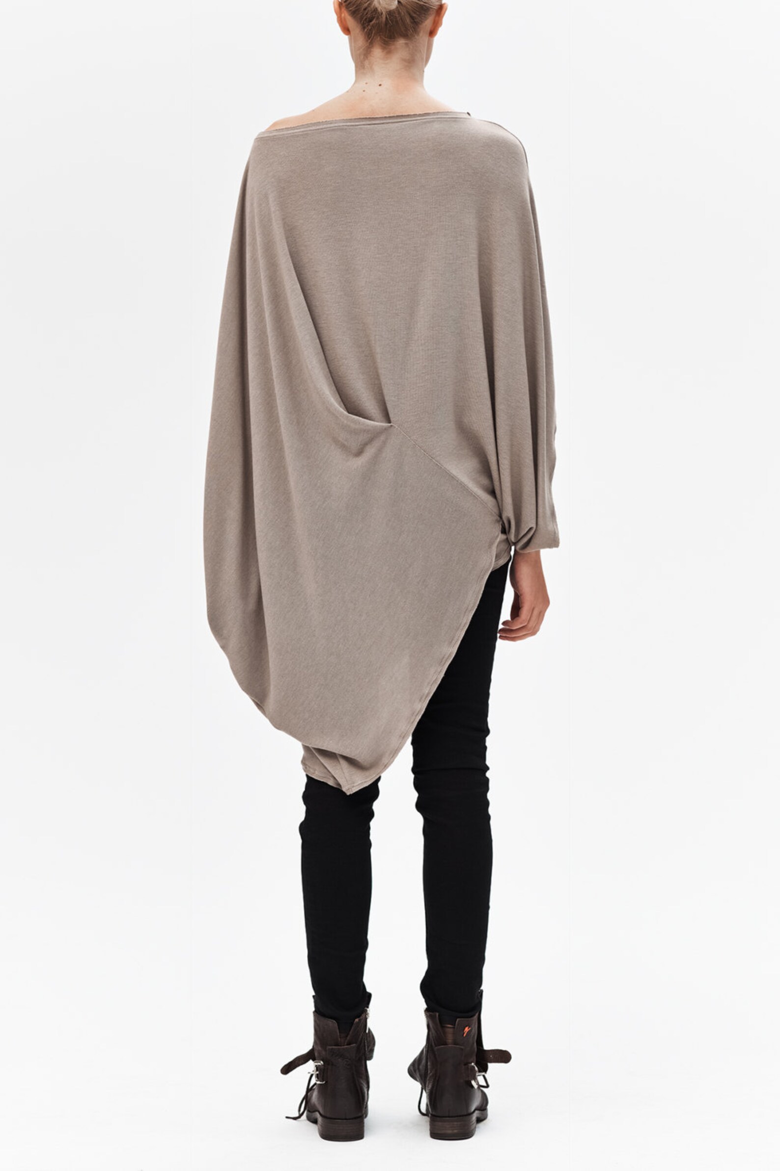 Twisted Beige Top / Oversized Asymmetrical Top/ Loose - Etsy