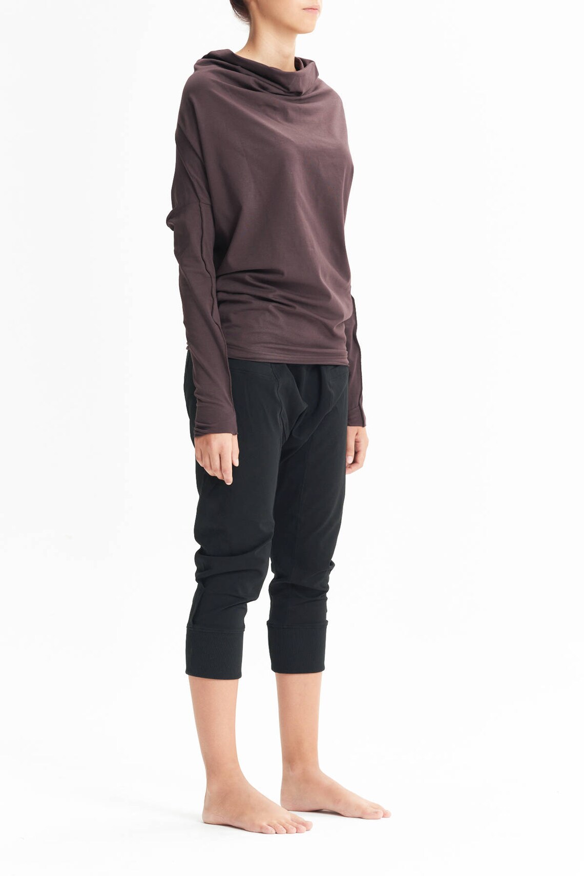 Muted Bordo Top / Loose Top / Oversized Long Sleeved Blouse / | Etsy