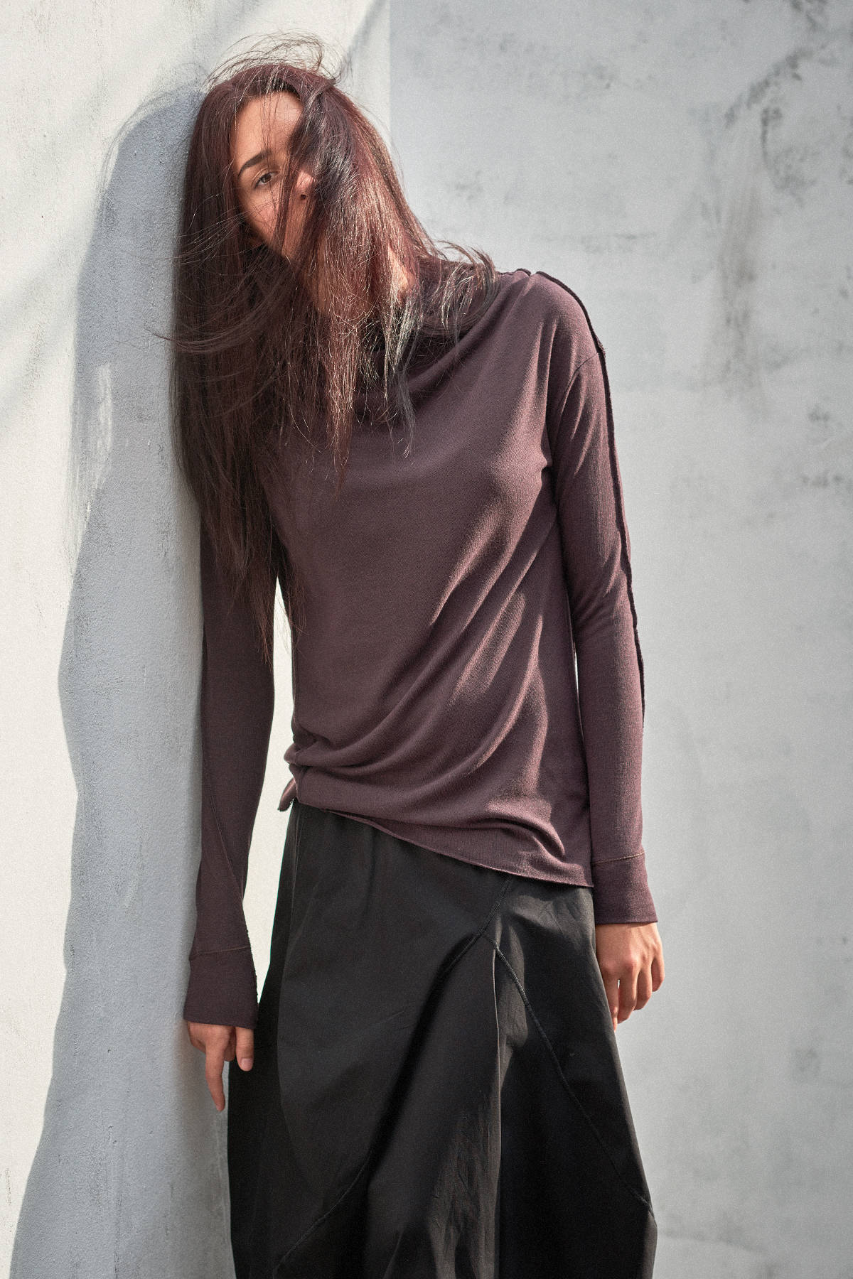 Minimalist Top / Long Sleeved Top / Muted Bordo Women's - Etsy Canada