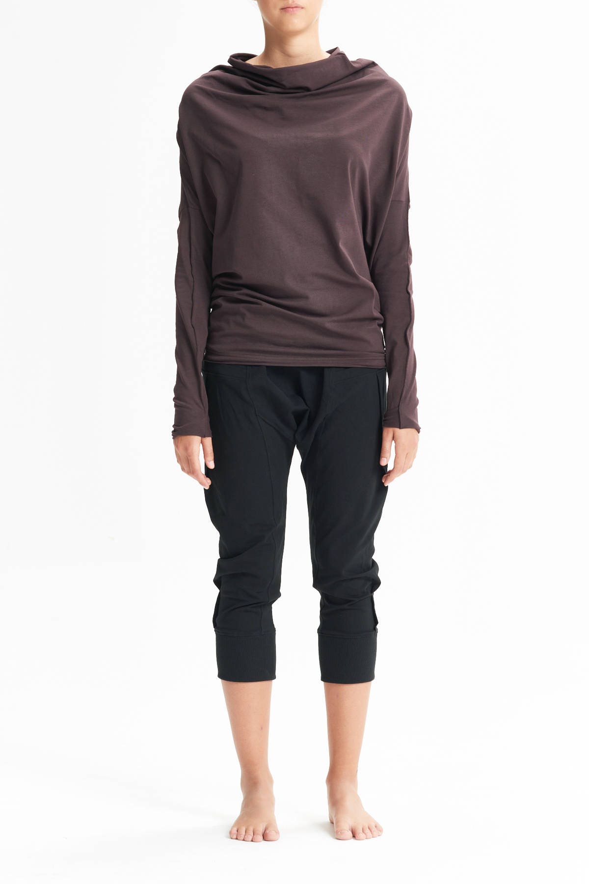 Muted Bordo Top / Loose Top / Oversized Long Sleeved Blouse / | Etsy