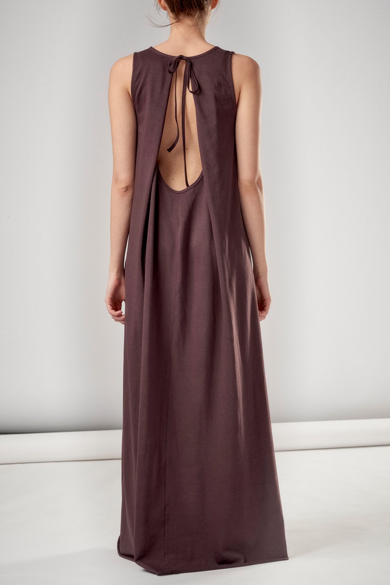 Muted Bordo Cotton Dress / Loose Dress / Minimalist Dress / - Etsy