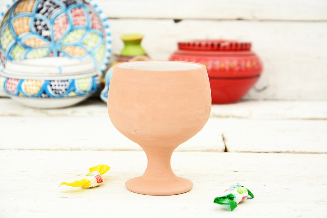 Terracotta Communion Cup: Tunisian Moroccan Ceramic Water Goblet - Etsy ...