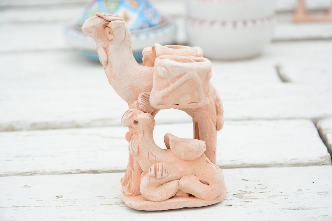 Terracotta Clay Camel / Moroccan Camel Unpainted Pottery / Sahara ...