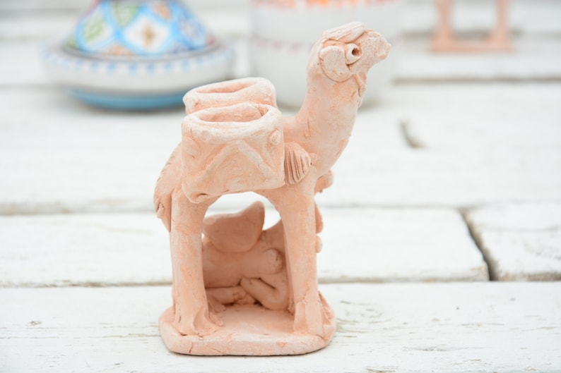 Terracotta Clay Camel / Moroccan Camel Unpainted Pottery / Sahara ...
