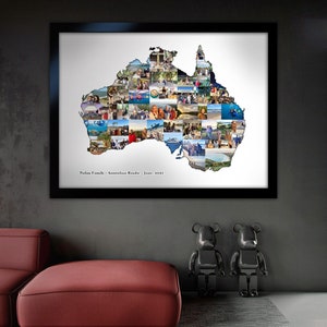 Country Shaped Photo Collage - Shape Map Place Collage - Large Very ...