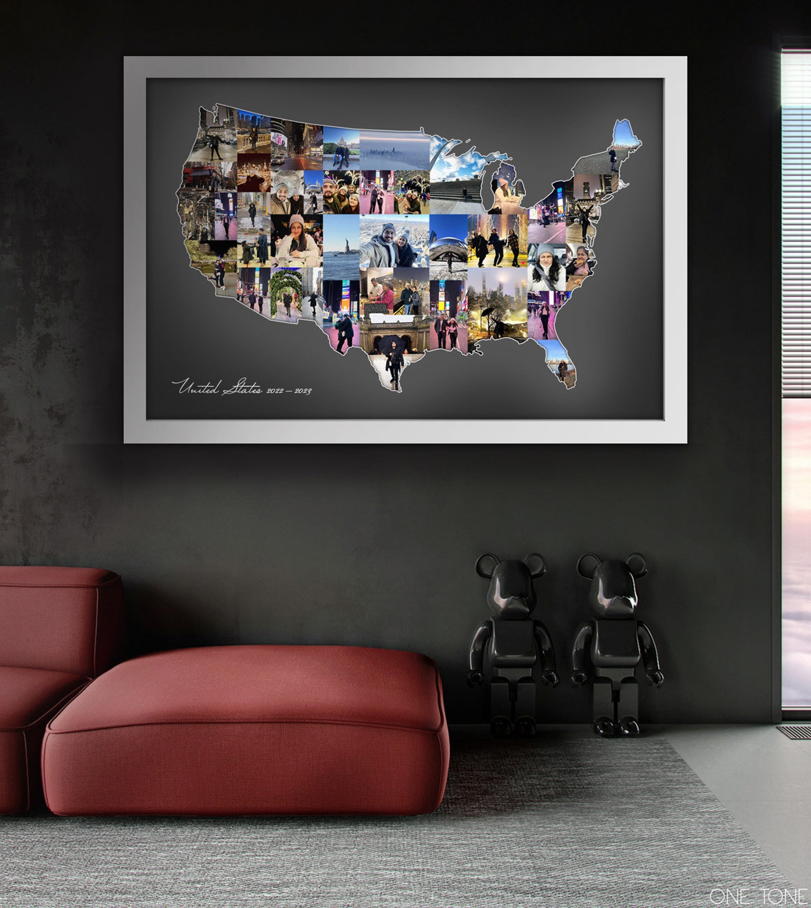 Country Shaped Photo Collage Shape Map Place Collage Large - Etsy UK