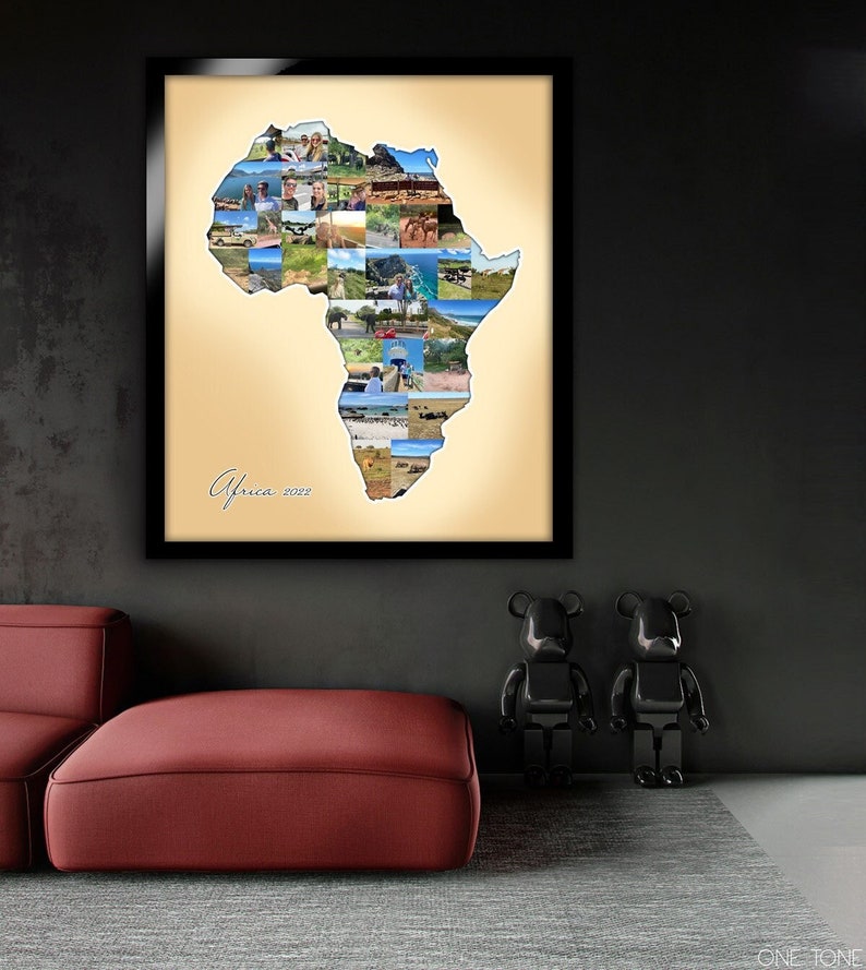 Country Photo Collage Shape Map Place Collage Large Very - Etsy