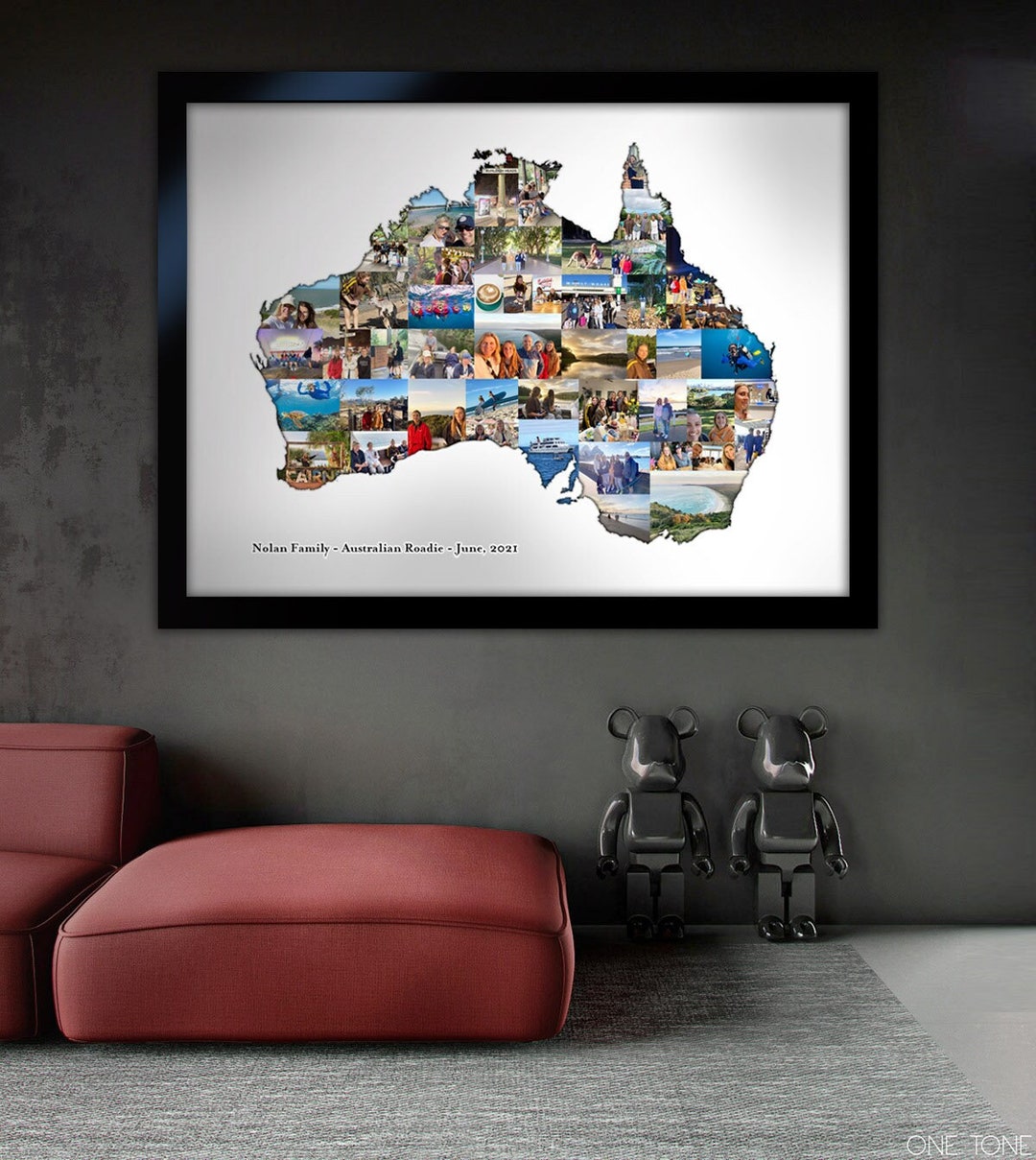 Australia Photo Collage - Shaped Collage - Large Very Large - Photo ...
