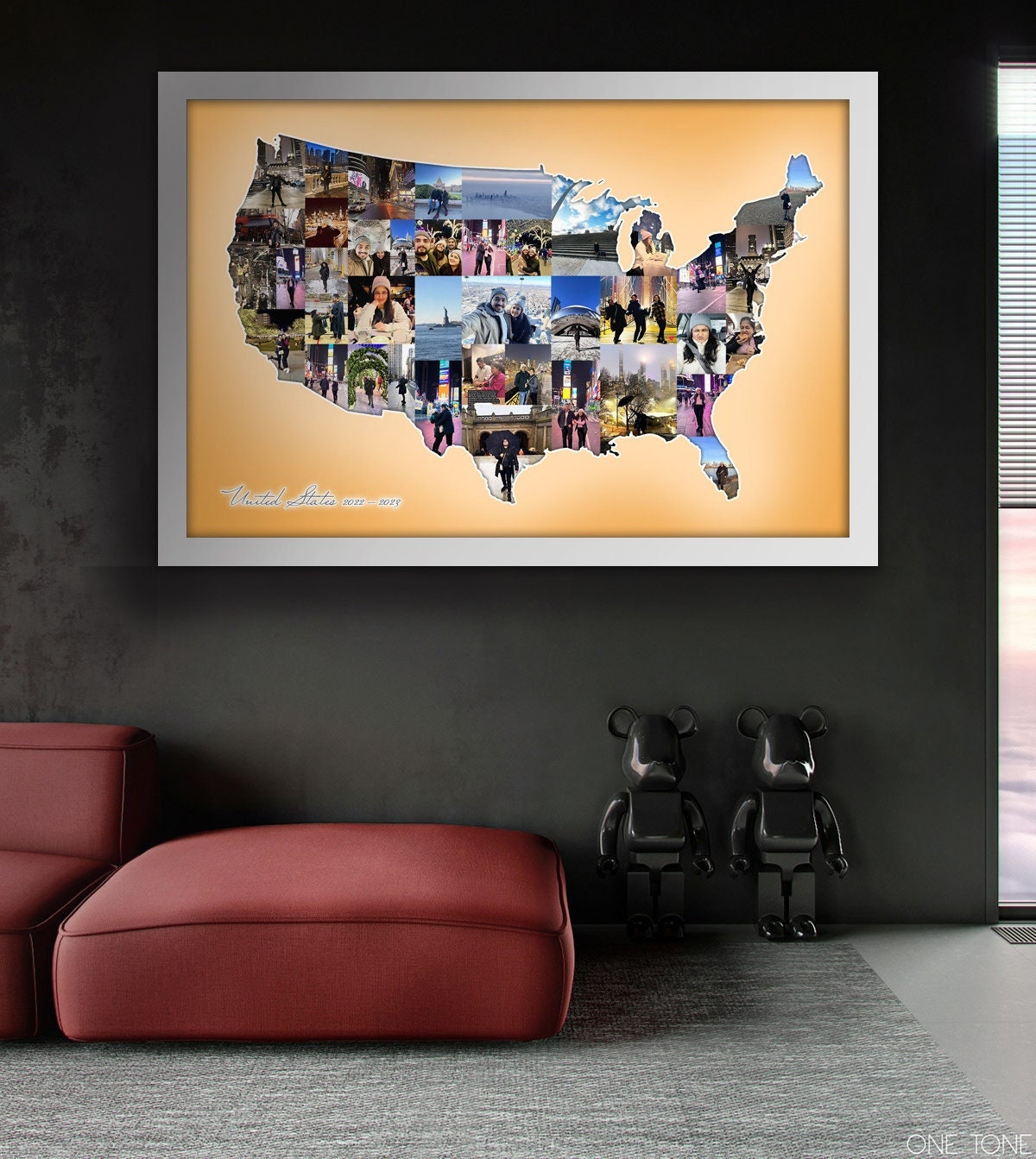 Country Shaped Photo Collage Shape Map Place Collage Large - Etsy UK