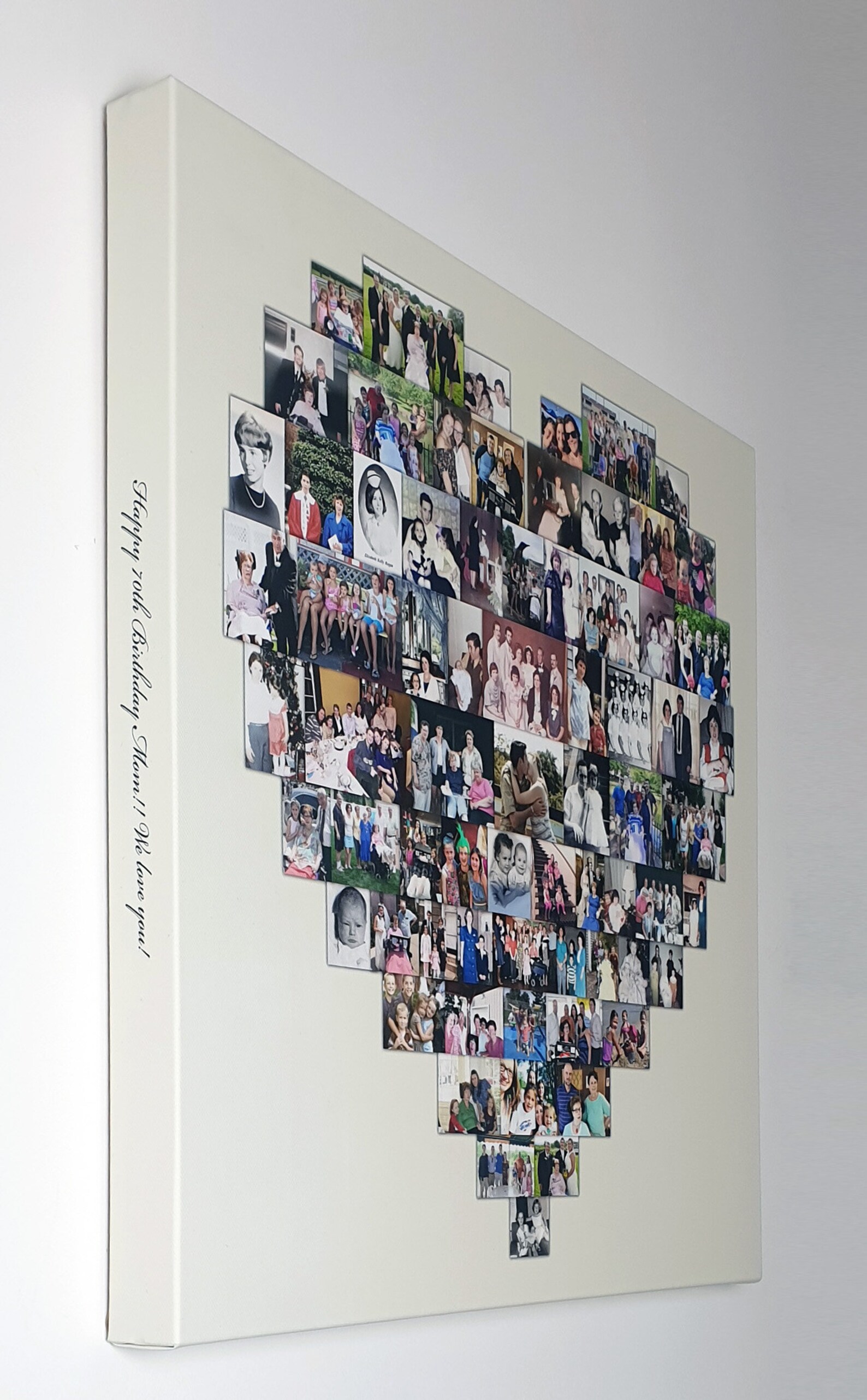 Collage Canvas Heart Shape Print up to 150 Photos Premium - Etsy UK