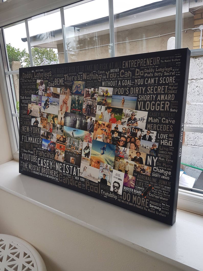 Word Art Photo Collage New Unique Design as Seen on Casey - Etsy