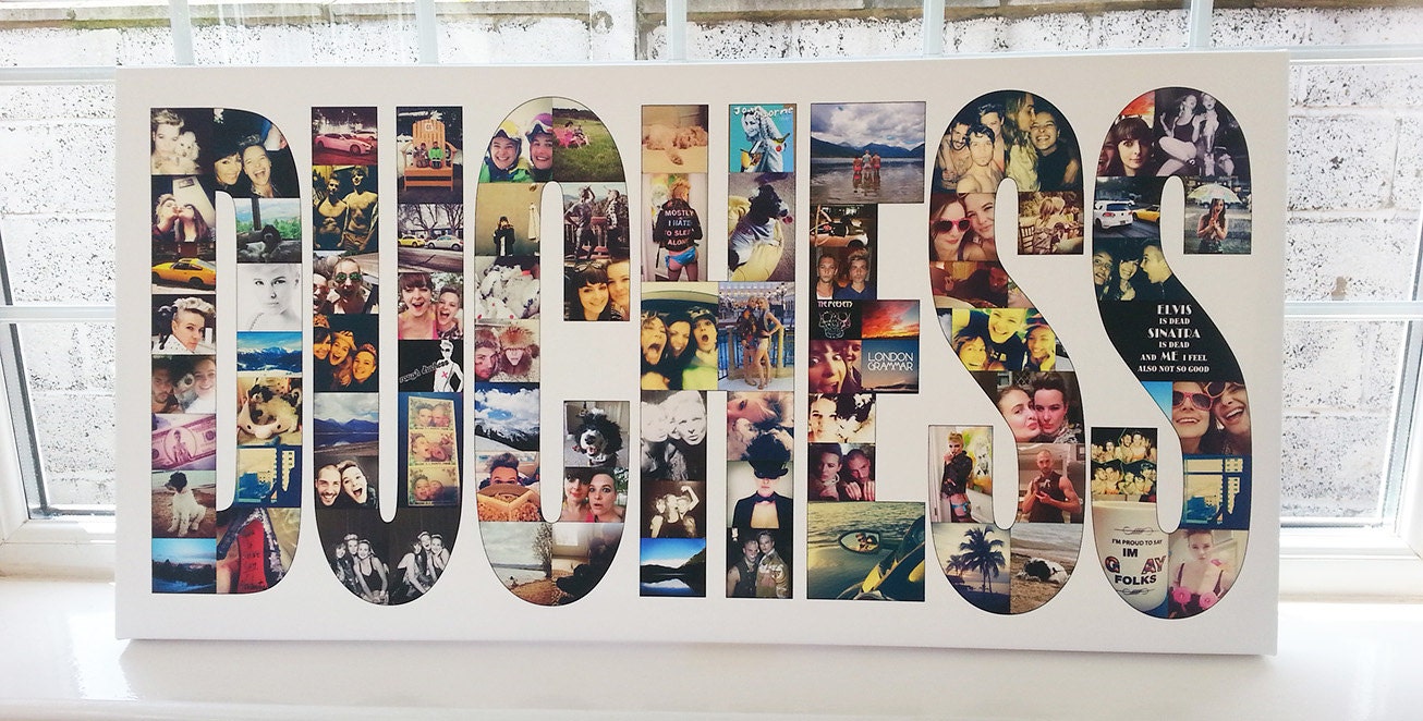 Word Name Collage 2 8 Letters Personalised Gift for Her - Etsy UK