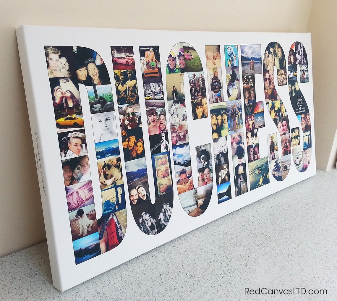 Word Name Collage 2 8 Letters Personalised Gift for Her - Etsy