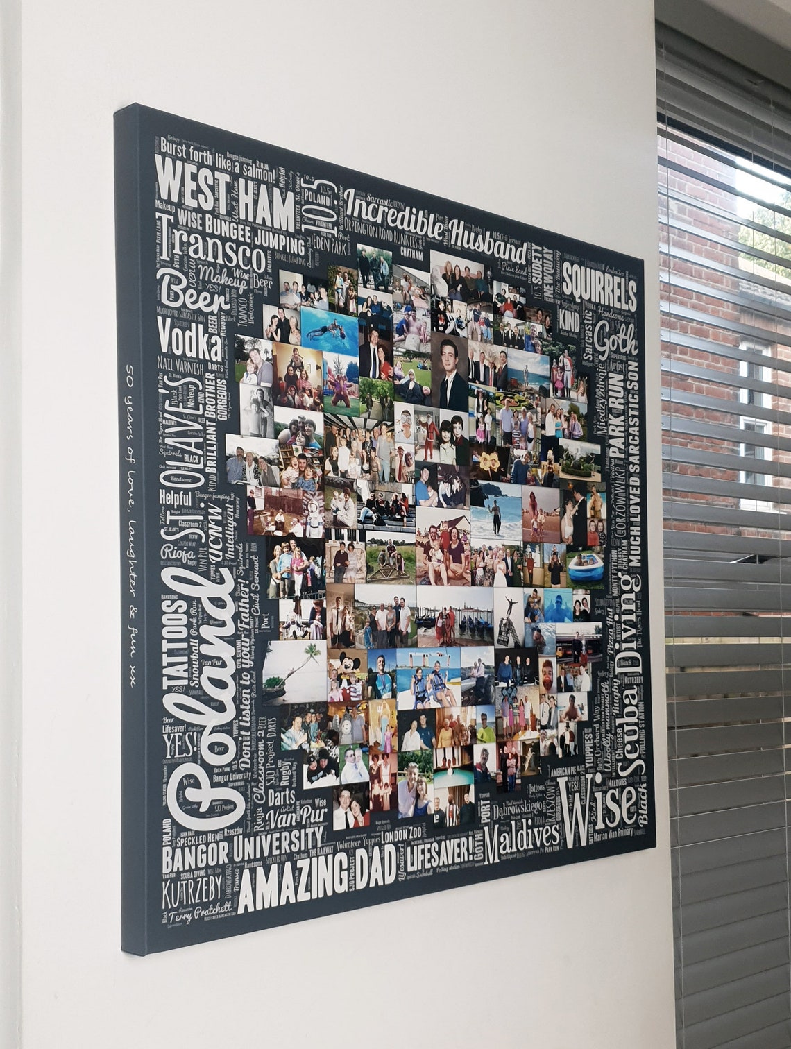 Custom Photo Collage in an Abstract Design - Word Art Photo Collage ...