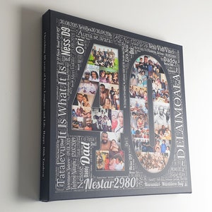 Name Age 18 21 30 40 50 60 Word Art Text Photo Collage - AMAZING ...