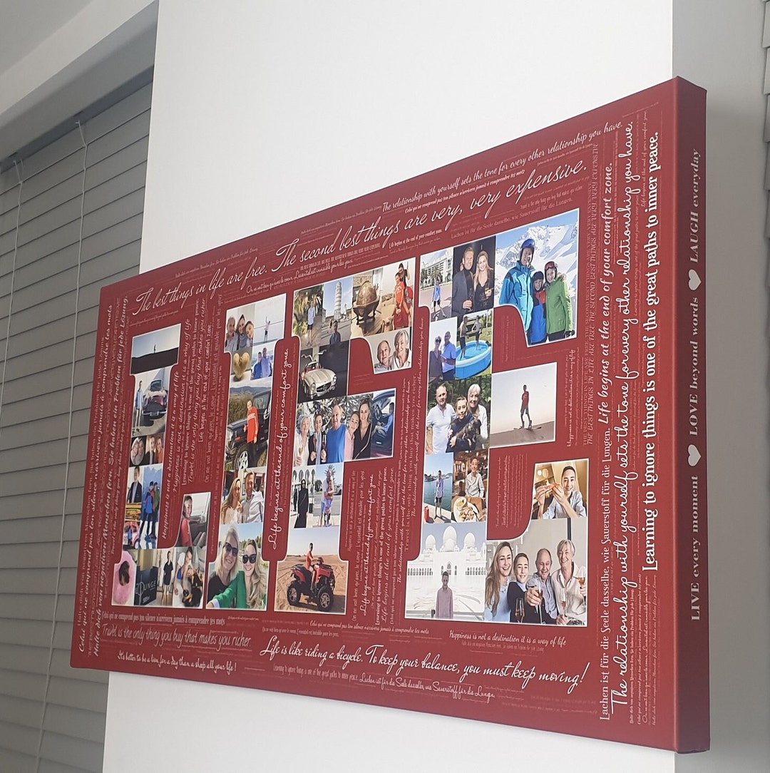 Colleague Leaving Gift - Personalized Photo Collage - Word Art Text ...