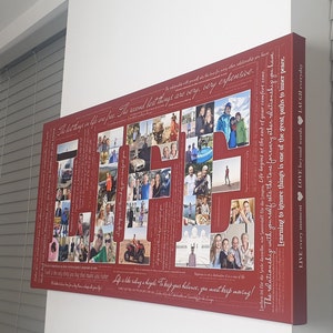 Work Gift Personalized Photo Collage Word Art Text Employee Colleague ...