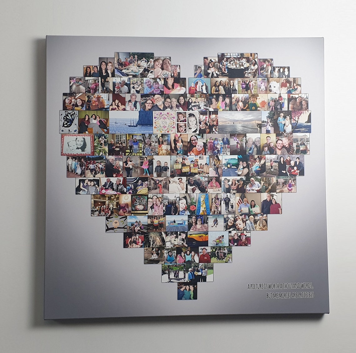 Collage Canvas Heart Shape Print up to 150 Photos Premium - Etsy UK