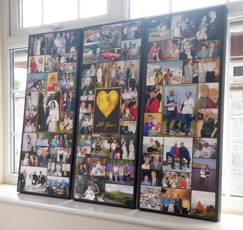 Bespoke Three Panel Photo Collage on Canvas Print Three | Etsy