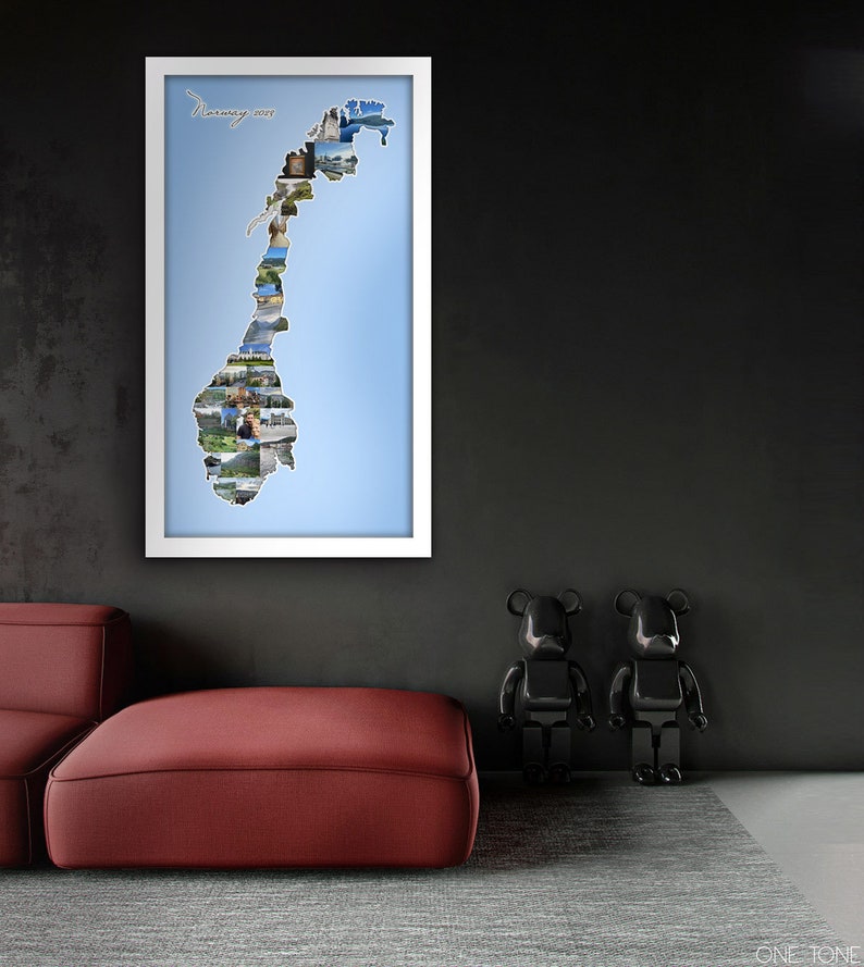 Country Shaped Photo Collage Shape Map Place Collage Large - Etsy UK
