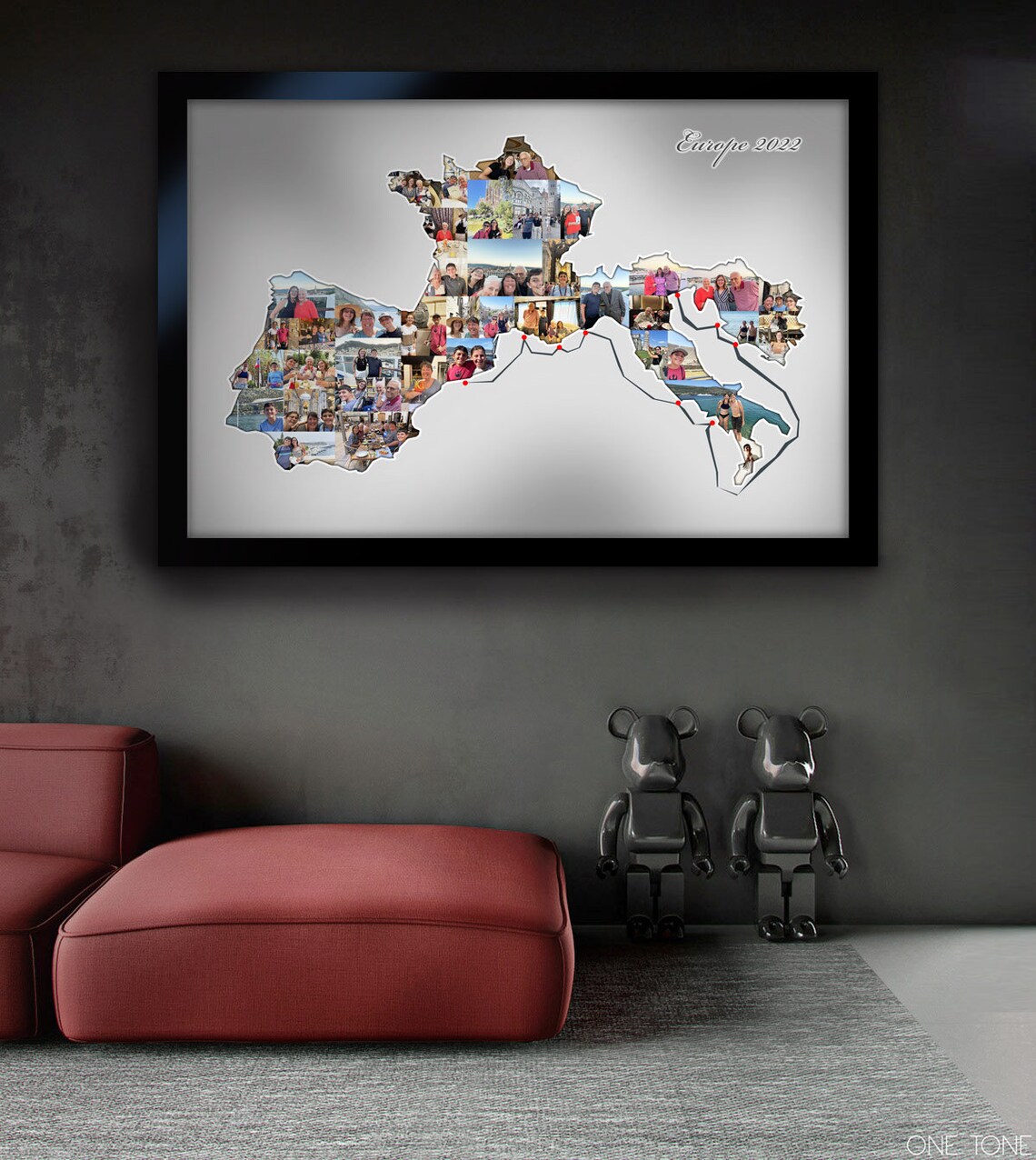 Country Shaped Photo Collage Shape Map Place Collage Large - Etsy UK