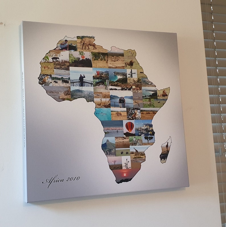 Africa Map Collage or Any Map or Shape Photo Collage Amazing | Etsy