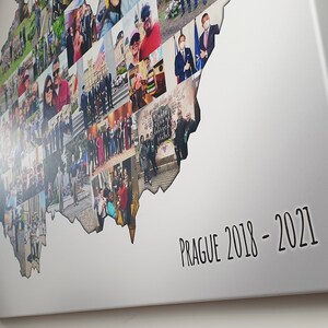 Custom Country Map Photo Collage - Personalized Canvas Print - Etsy