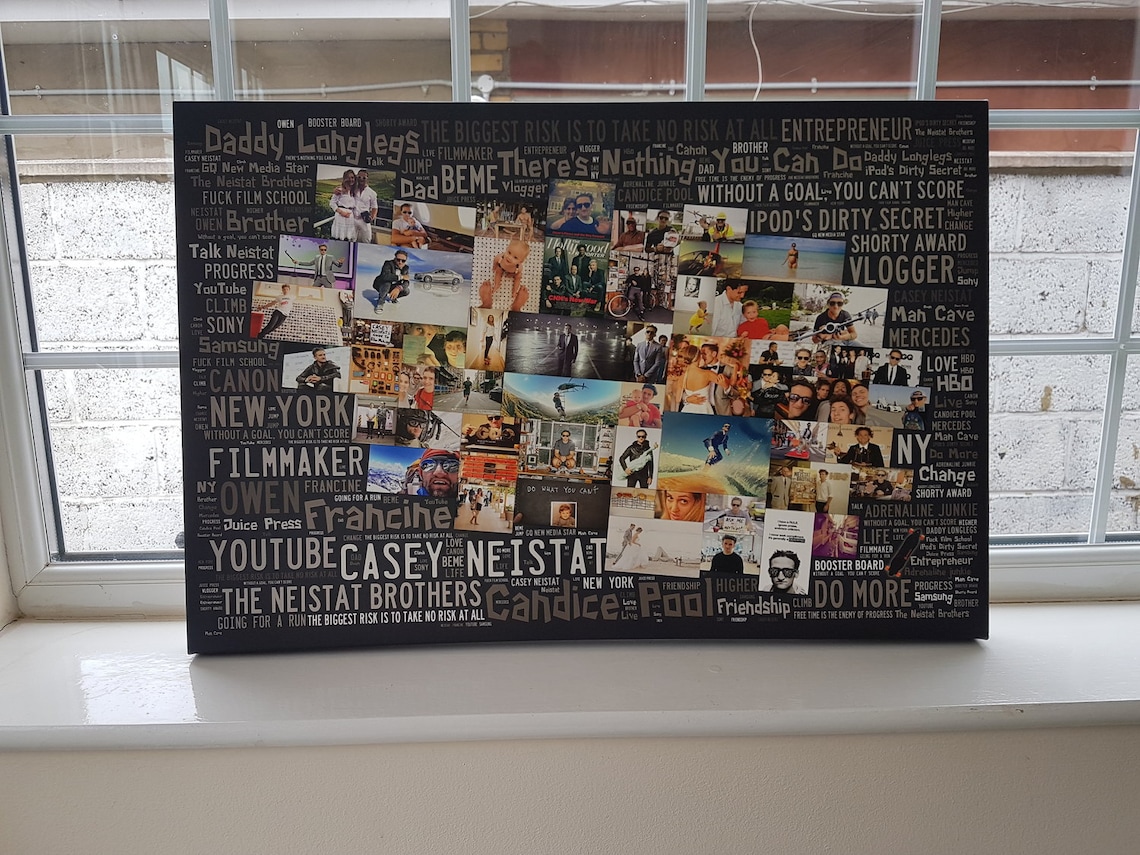 Abstract Art Collage Custom Designed Word Art Photo - Etsy