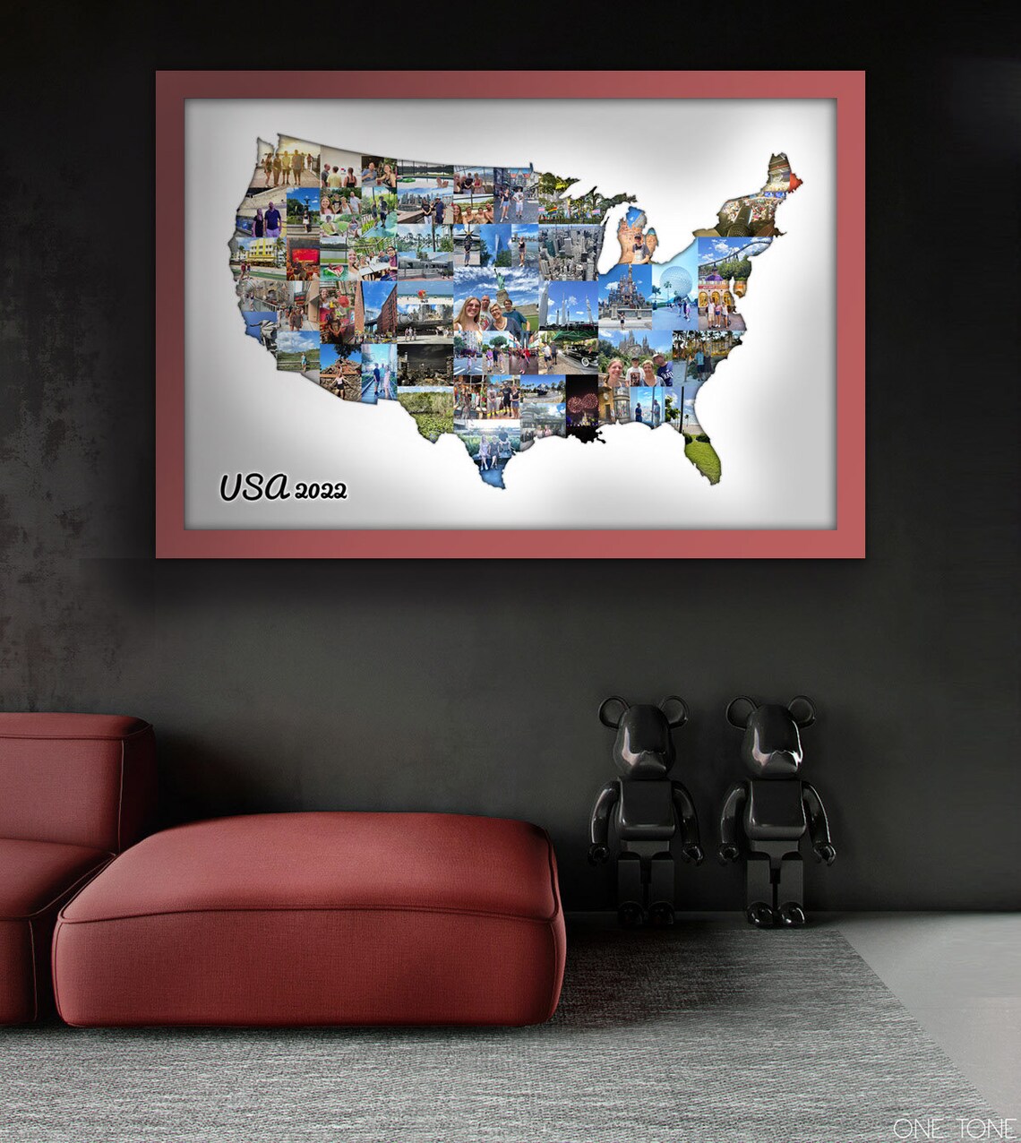 Country Shaped Photo Collage Shape Map Place Collage Large - Etsy UK