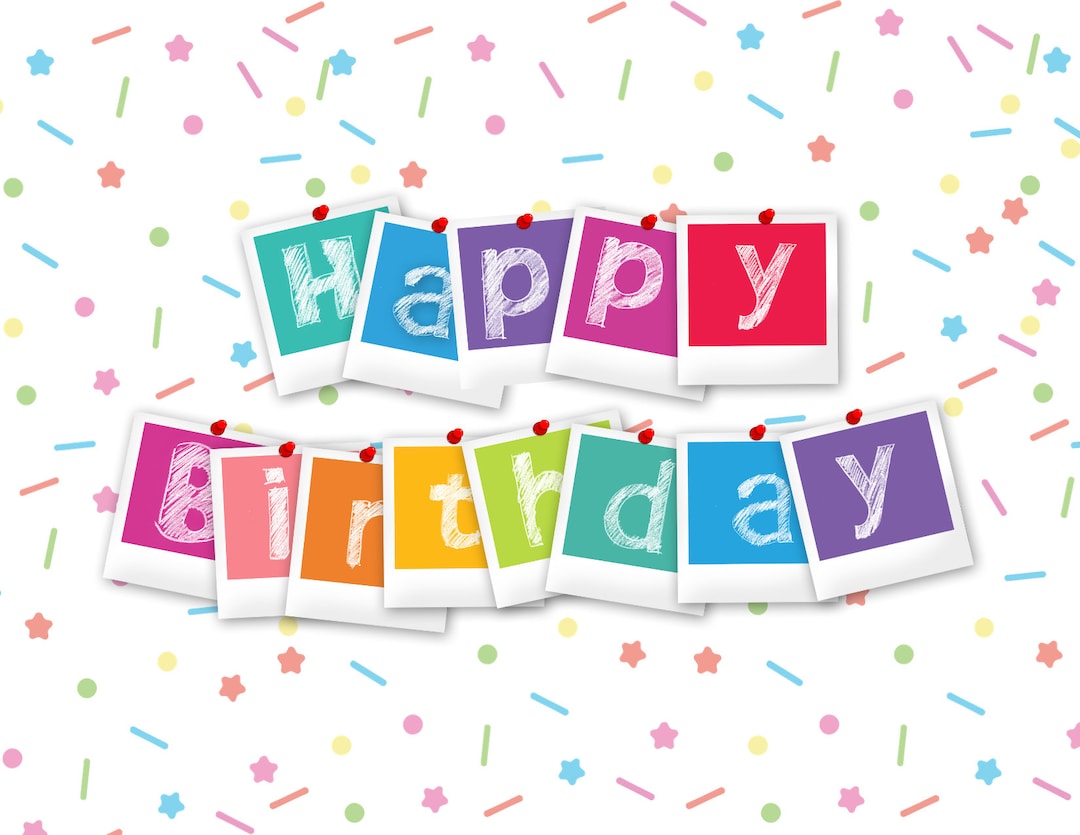 PRINTABLE Happy Birthday Note Card, INSTANT DOWNLOAD - Etsy