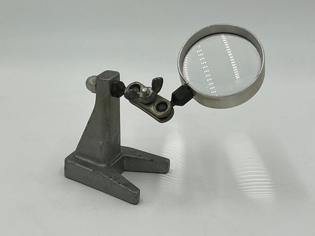 Vintage Magnifying Glass on Stand - Etsy
